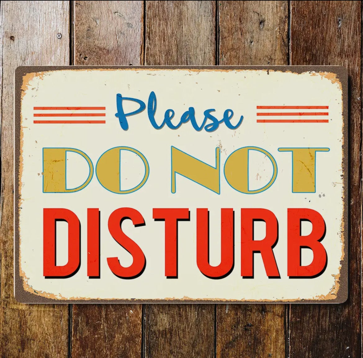 Do Not Disturb Metal Sign | The Torn Edge